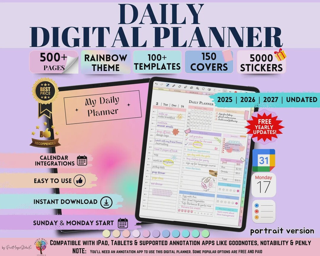 2026 Digital Planner All in One | Daily & Weekly Planner | iPad ...