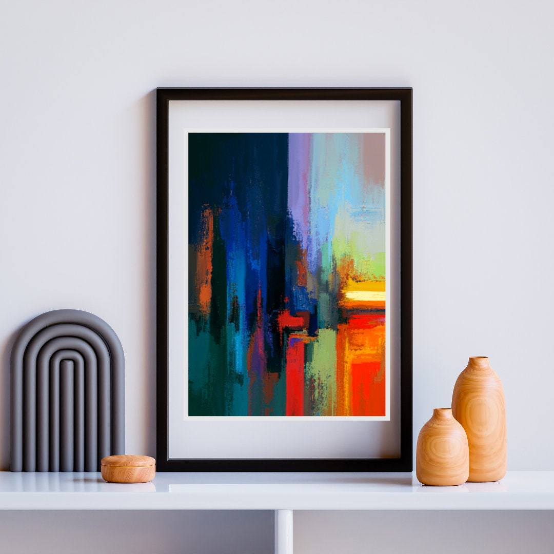 Paint Strokes Wall Art Colorful Art Color Splash Art Vibrant Colors ...