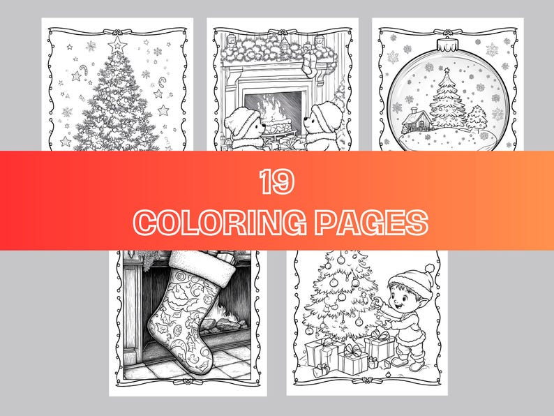 Christmas Time 19 Coloring Pages Coloring Pages for Children and Adult ...