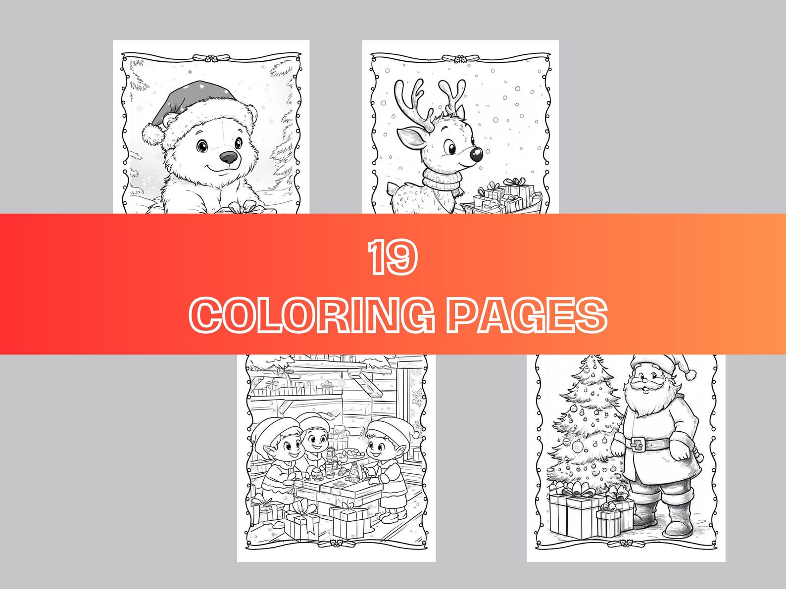 Christmas Time 19 Coloring Pages Coloring Pages for Children and Adult ...
