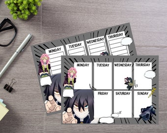 Gojo Satoru Jujutsu Kaisen Weekly Planner Homeschool Template Planner ...