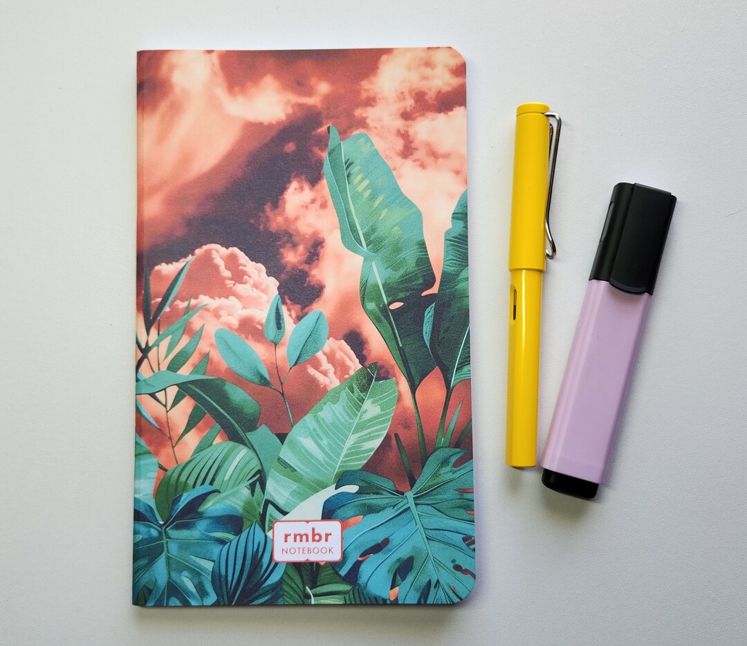 3 Tropical Glam Notebooks, Tropical Plants Journal, Mixed Media ...