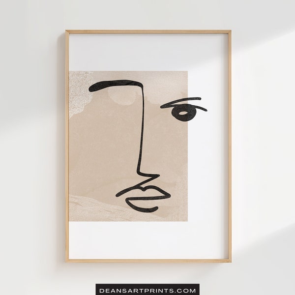 Abstract Face Print - Etsy