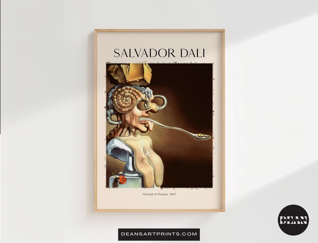 Portrait of Picasso - 1947, Salvador Dali Print, Salvador Dali Paint ...