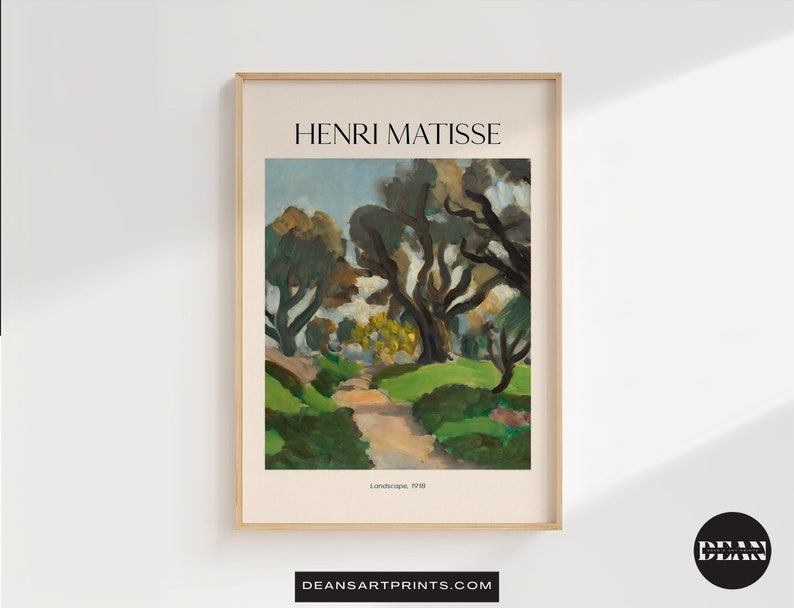 Landscape - 1918, Henri Matisse Print, Henri Matisse Paint, Henri ...