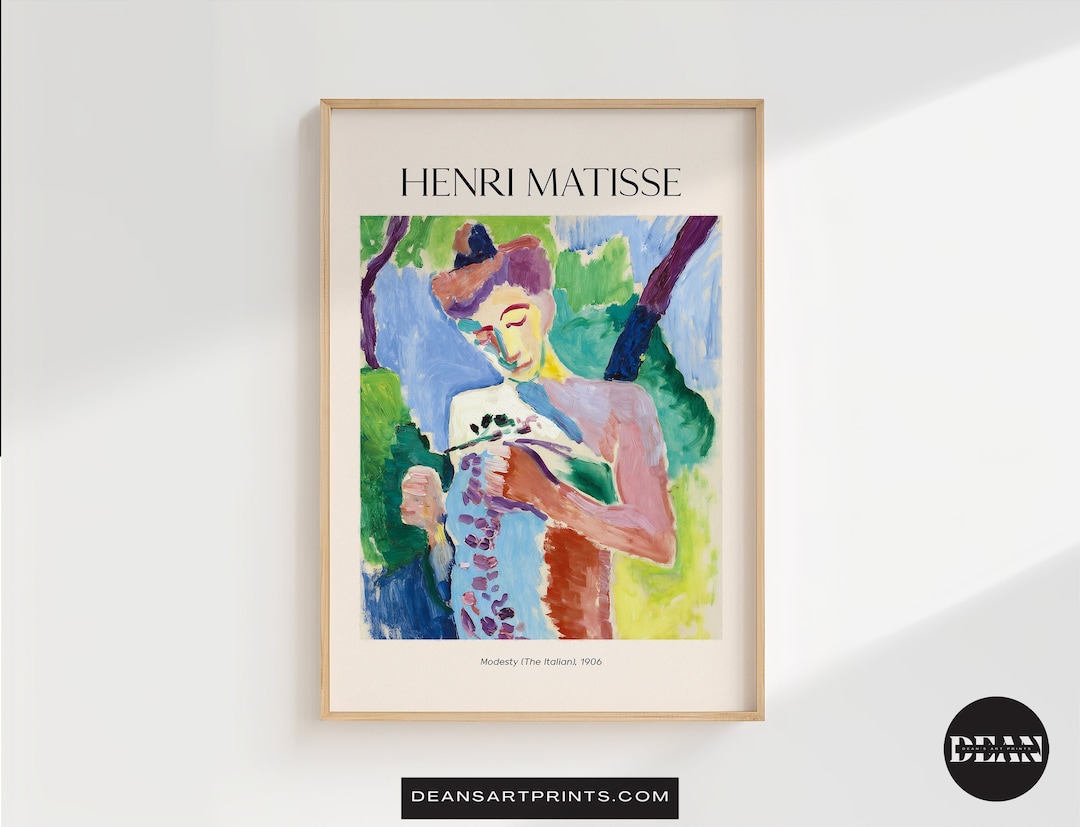 Modesty (the Italian) - 1906, Henri Matisse Print, Henri Matisse Paint ...