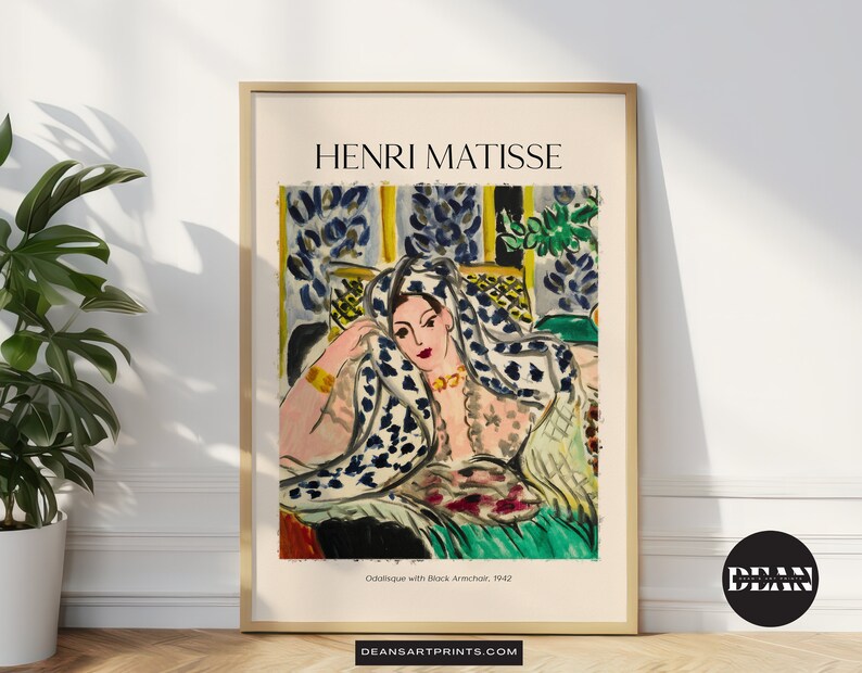 Odalisque With Black Armchair - 1942, Henri Matisse Print, Henri ...