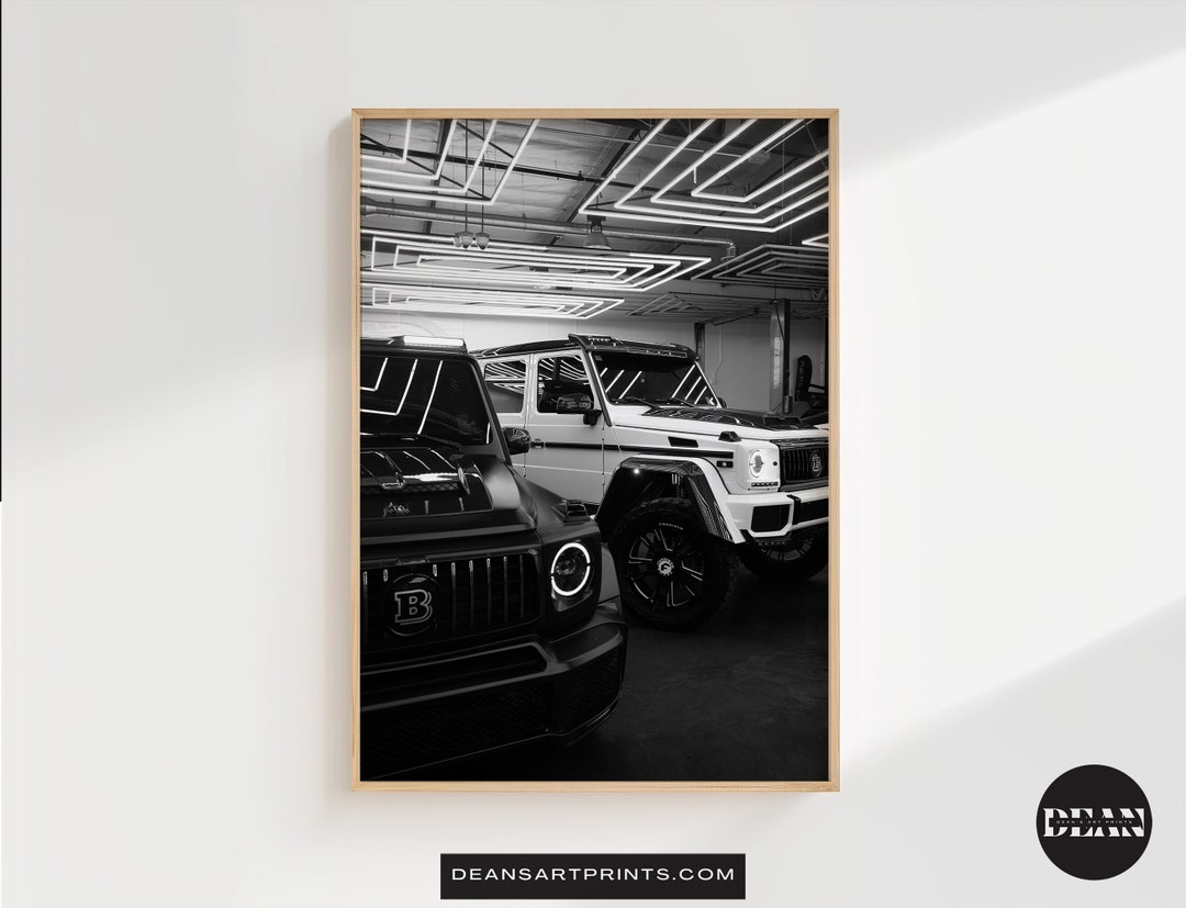 Mercedes G Wagon Print, G Wagon Poster, White Car Poster, Fashion Wall ...