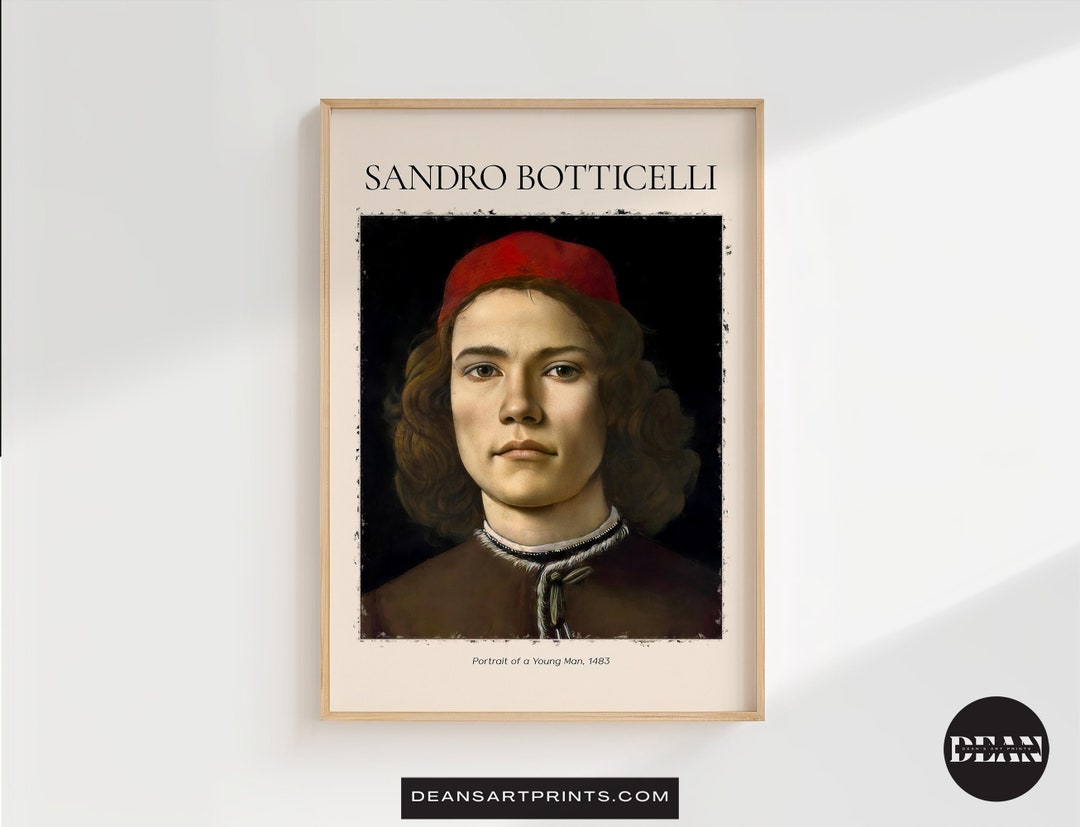Portrait of a Young Man - 1483, Sandro Botticelli Print, Sandro ...