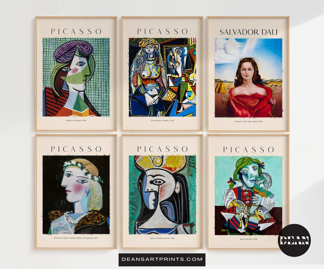Picasso of 11 Prints, Gallery Wall Set, Picasso, Picasso Exhibition ...