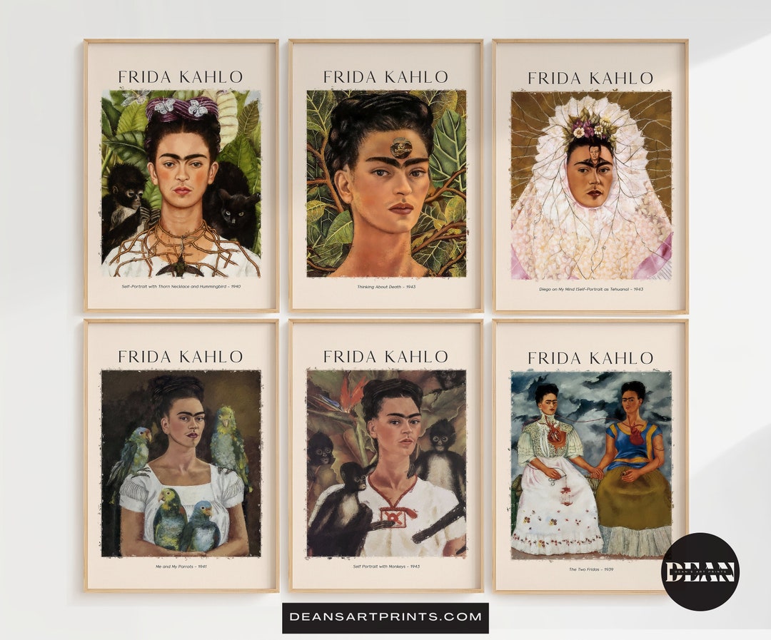 Frida Kahlo Set of 8 Prints, Gallery Wall Set, Frida Kahlo, Frida Kahlo ...