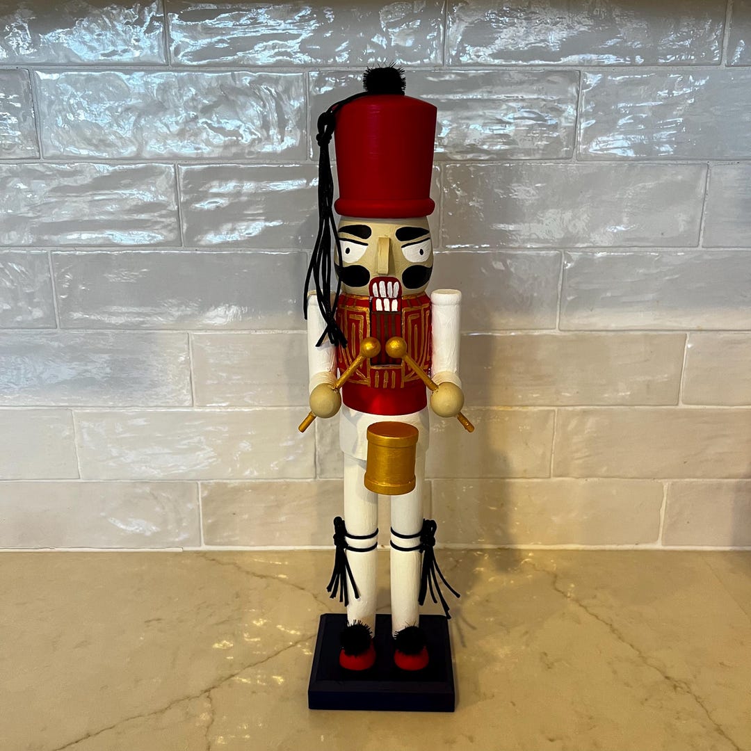 Greek Drummer Evzone Nutcracker 14" Red - Etsy
