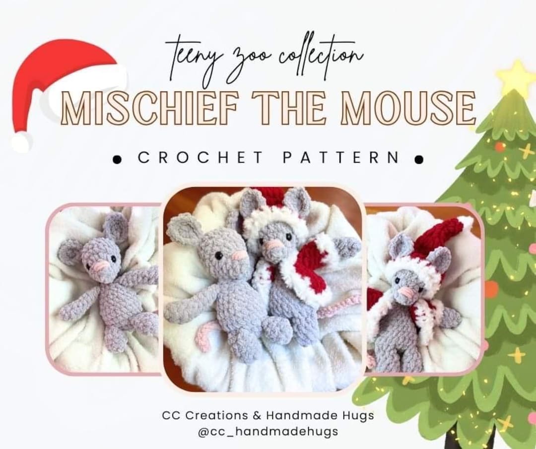 Mischief the Mouse/ Low Sew Crochet Pattern - Teeny Zoo Crew - Etsy