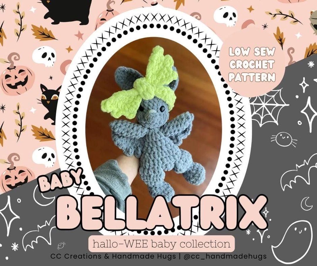 Baby Bellatrix Bat / Hallo-wee Baby Collection / Low Sew Crochet Lovey ...