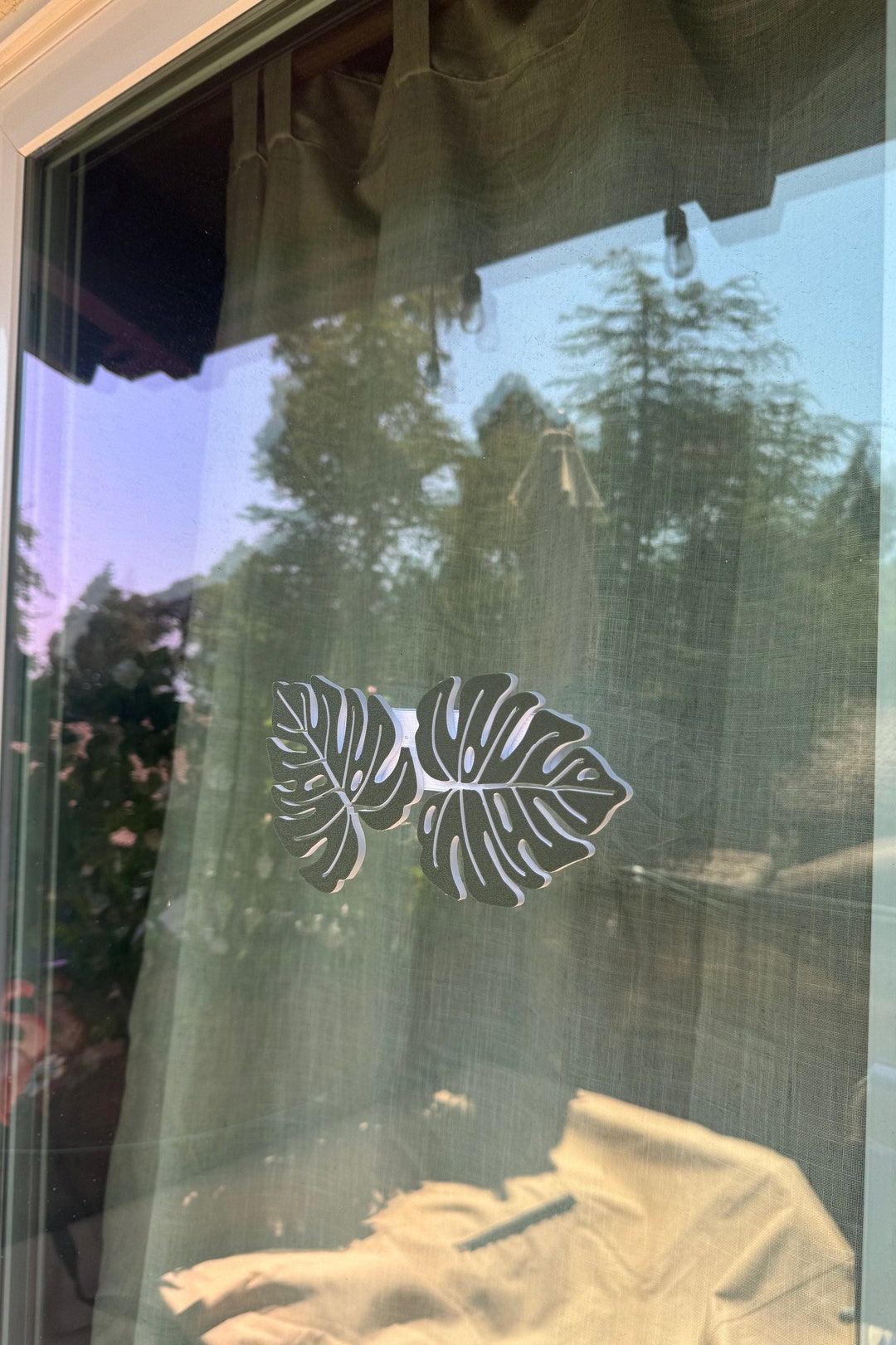 Monstera Stick-on Window Bird Feeder: 3D Printed Handcrafted Serenity ...