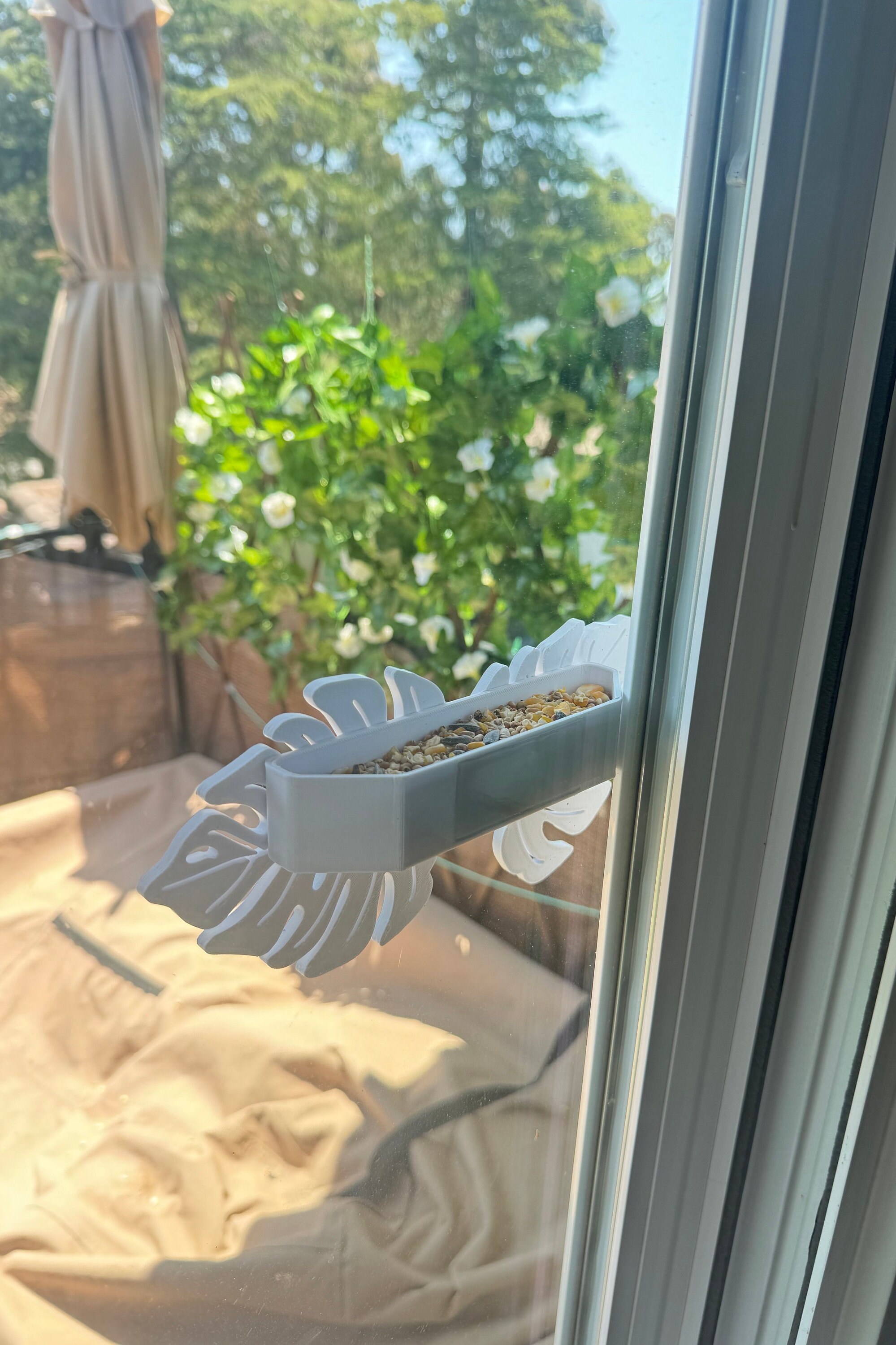 Monstera Stick-on Window Bird Feeder: 3D Printed Handcrafted Serenity ...
