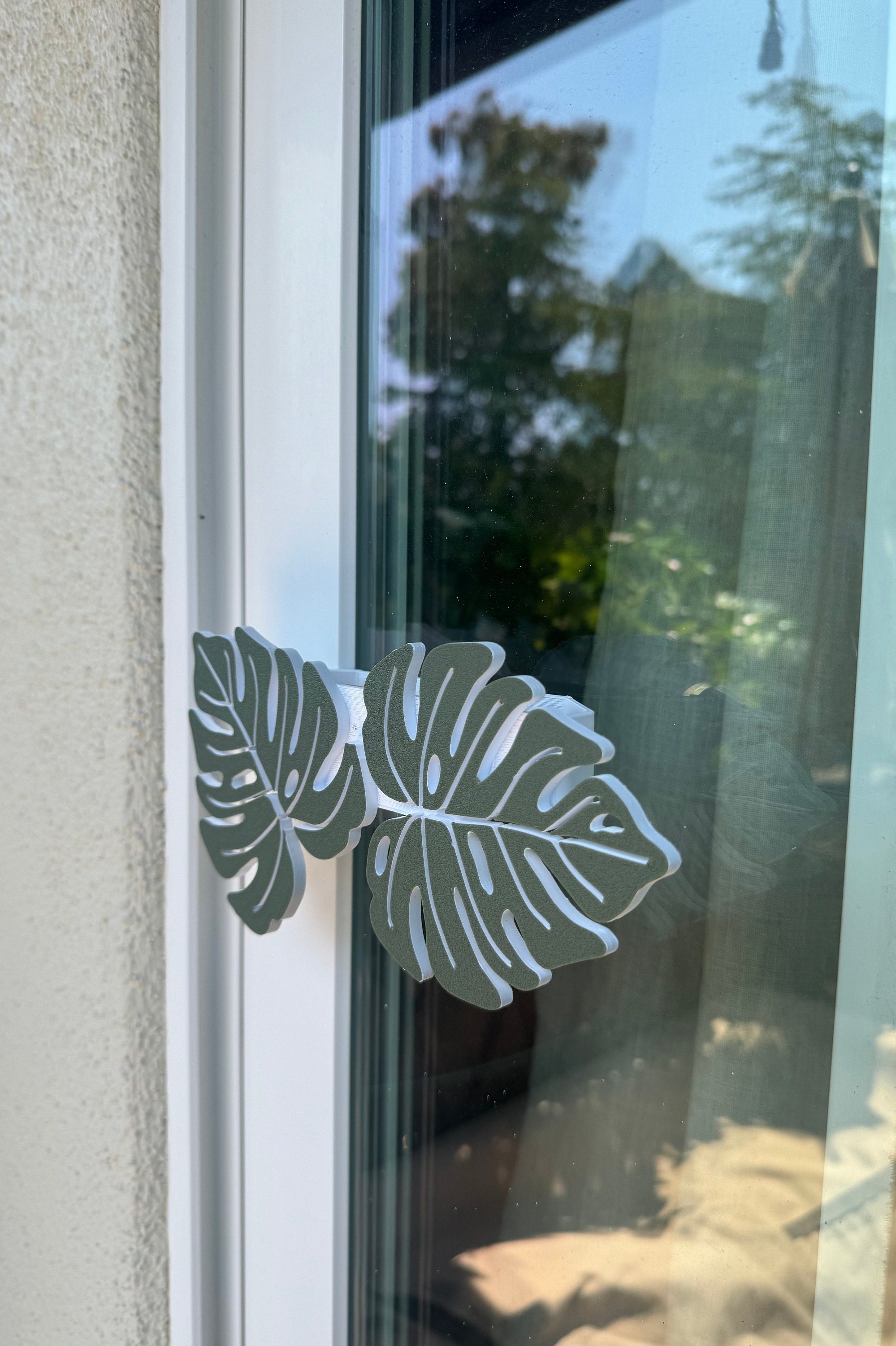 Monstera Stick-on Window Bird Feeder: 3D Printed Handcrafted Serenity ...