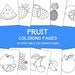 Fun Fruit Coloring Pages: 10 Bold Illustrations (digital Download) - Etsy