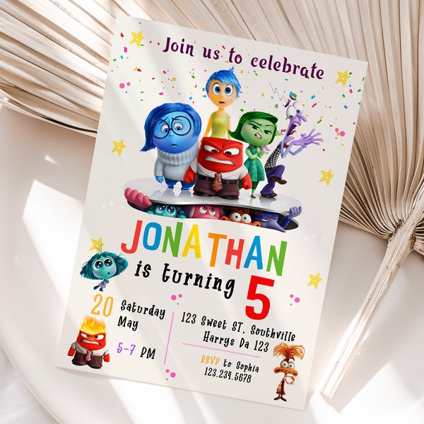 Inside Out Birthday Party Invitation - Etsy