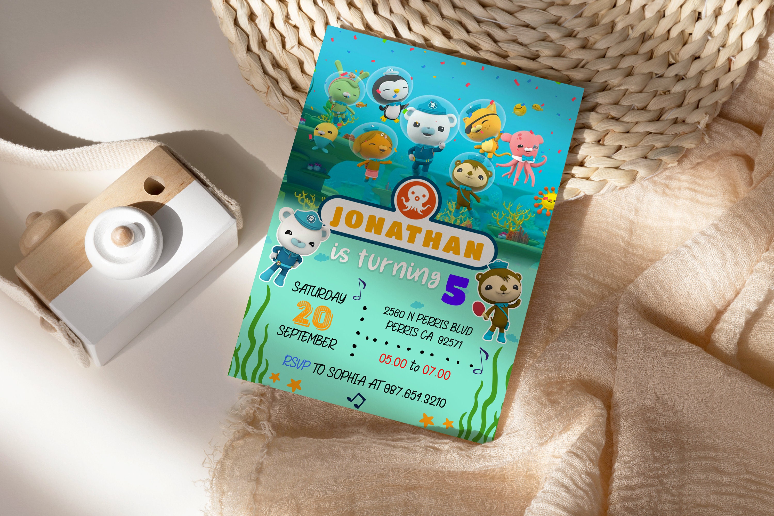 Editable the Octonauts Birthday Invitation Template, Printable Birthday ...