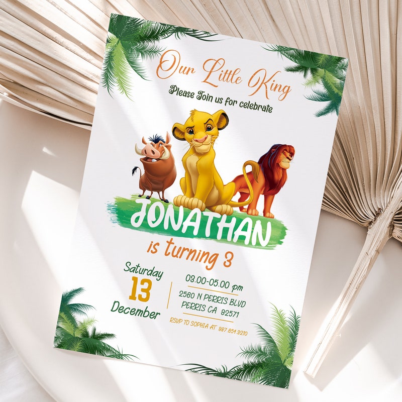 Lion King Invitation - Etsy