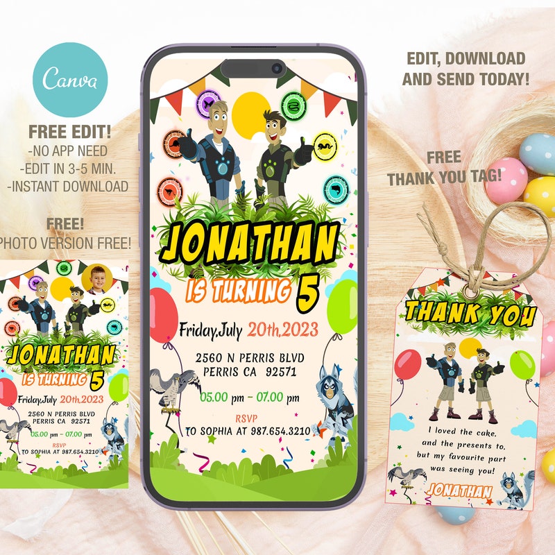 Red Panda Digital Invite - Etsy