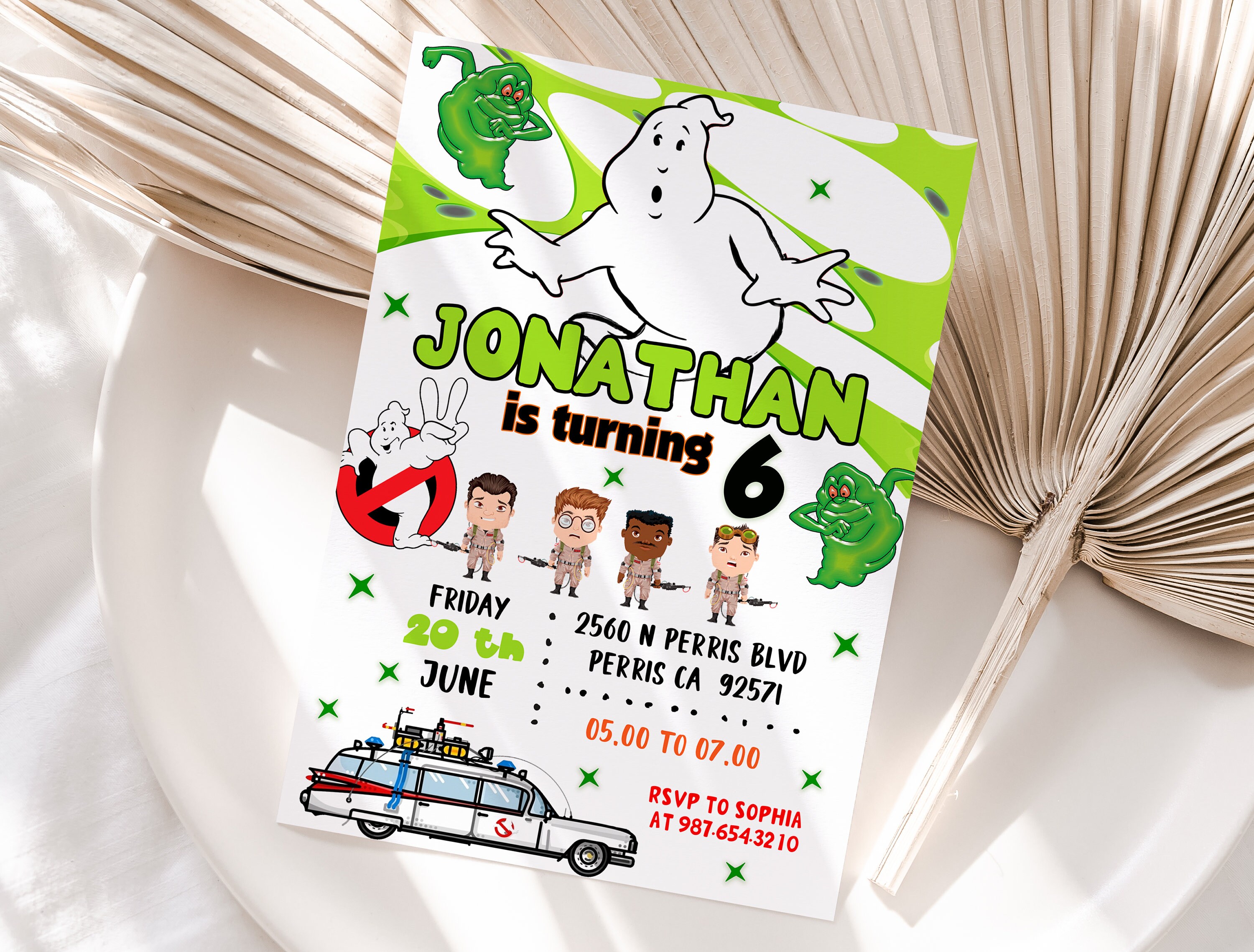 Editable Ghostbusters Birthday Invitation Template, Printable Birthday ...
