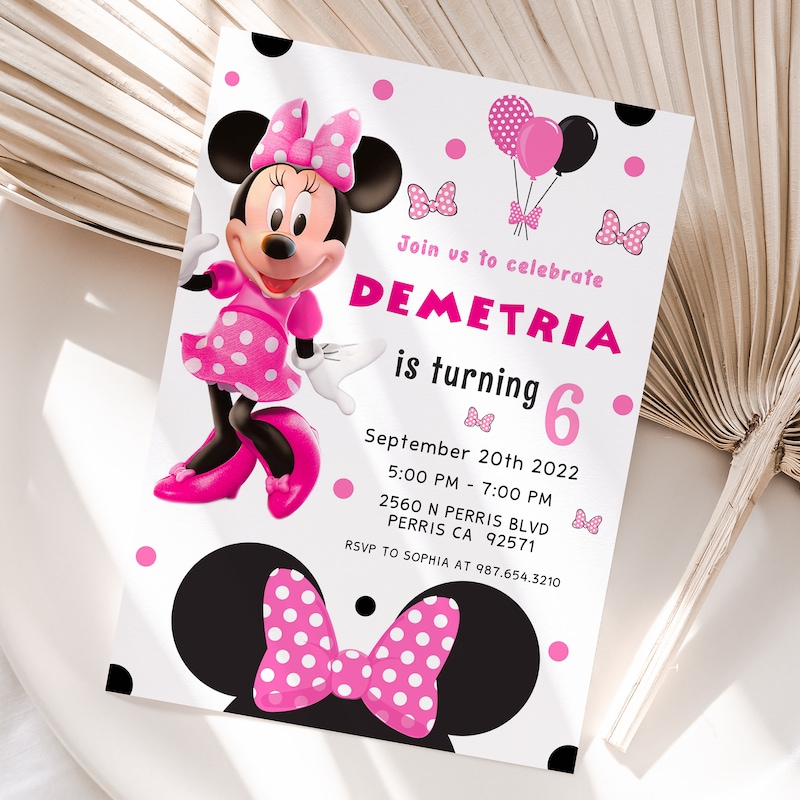 Minnie Mouse Invites - Etsy