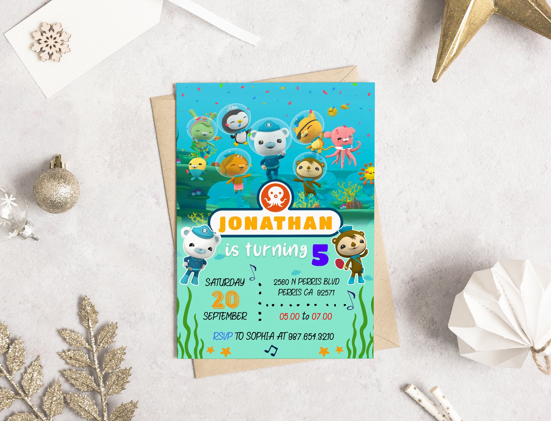 Editable the Octonauts Birthday Invitation Template, Printable Birthday ...