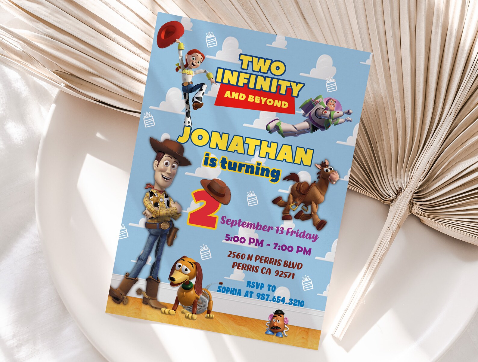 Editable Two Infinity and Beyond Birthday Invitation, Printable ...