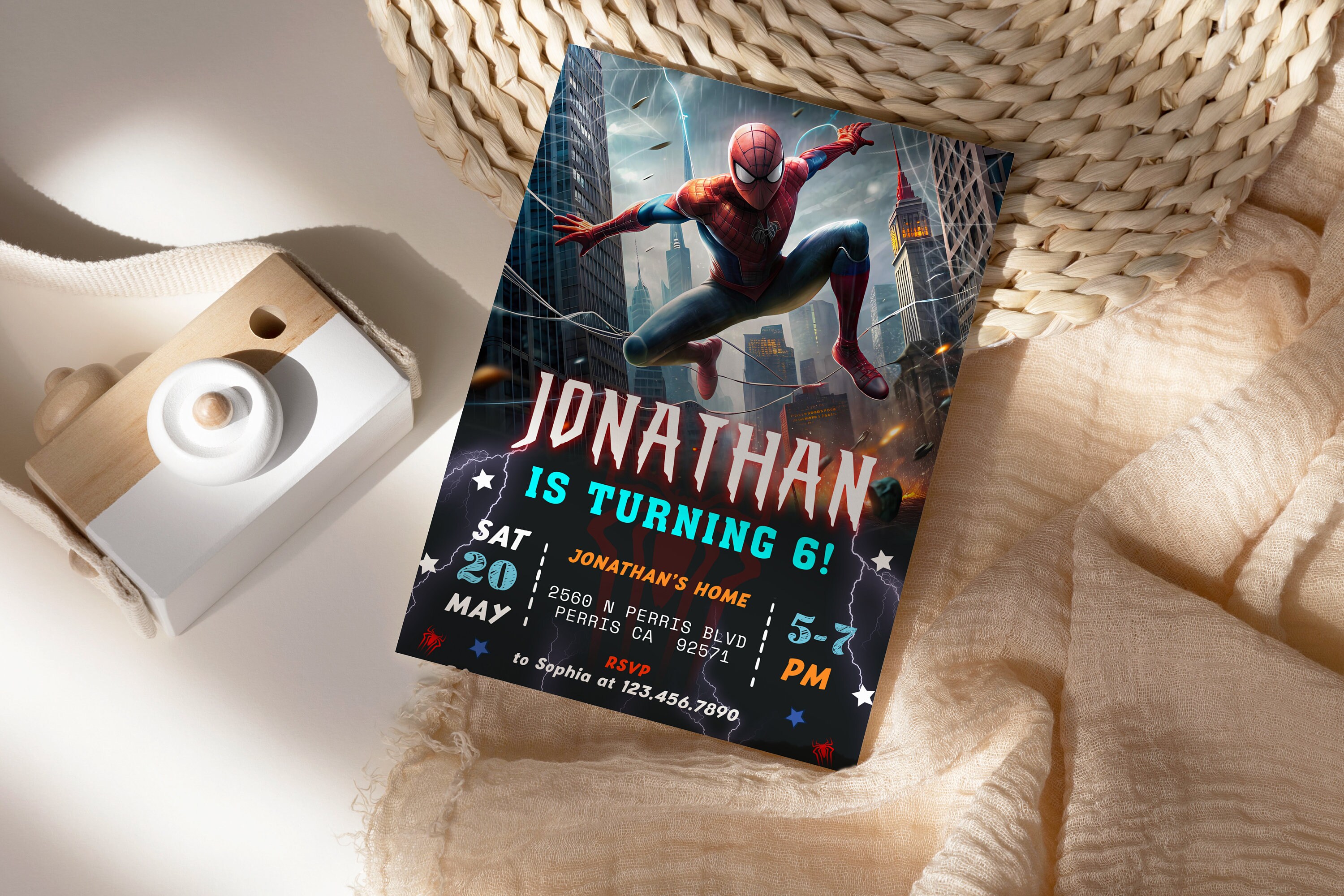 Editable Mobile Birthday Invitation Template, Birthday Party ...