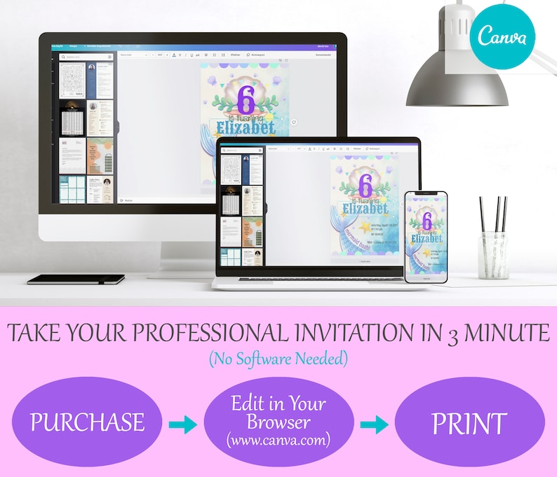 Editable Mobile Birthday Invitation Template, Birthday Party ...