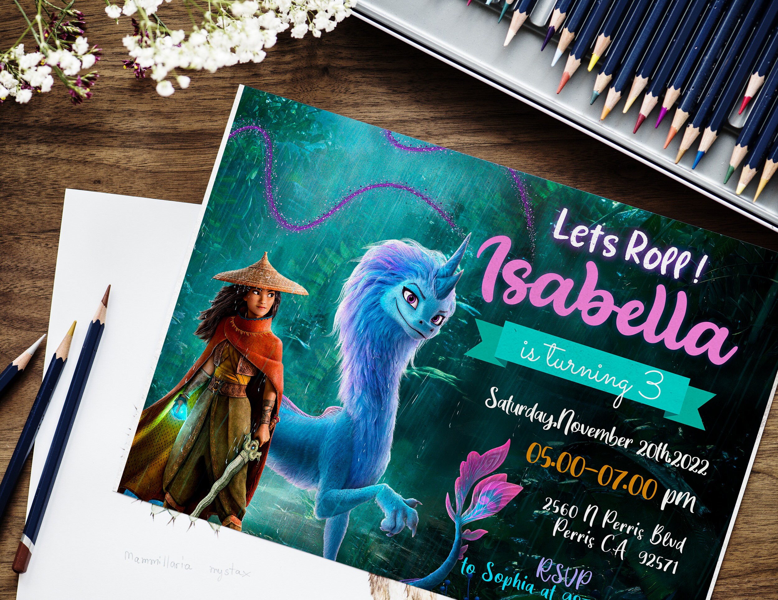Editable Raya Birthday Invitation Template, Printable Birthday Party ...
