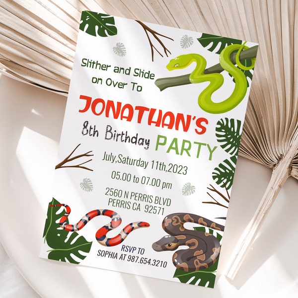 Snake Invitations - Etsy