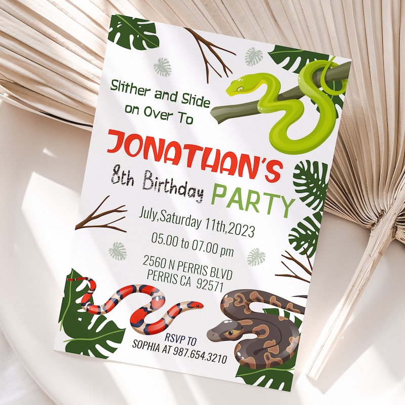 Snake Invitations - Etsy