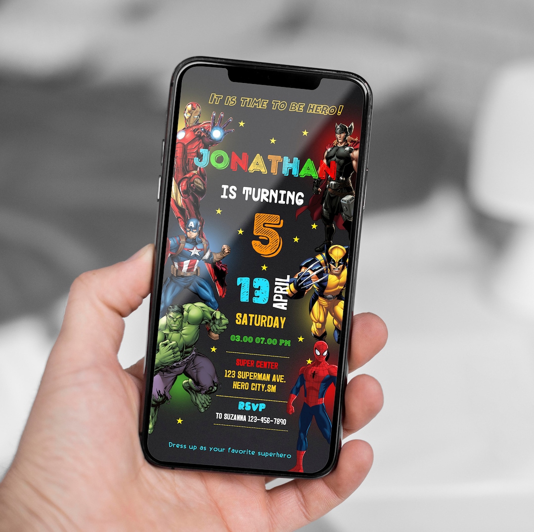 Editable Mobile Birthday Invitation Template, Birthday Party ...