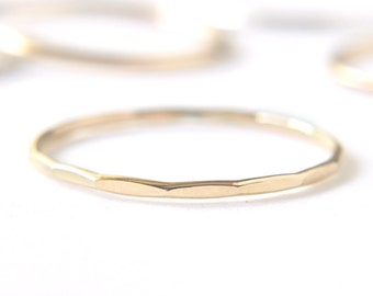 Faceted Gold Ring - Etsy