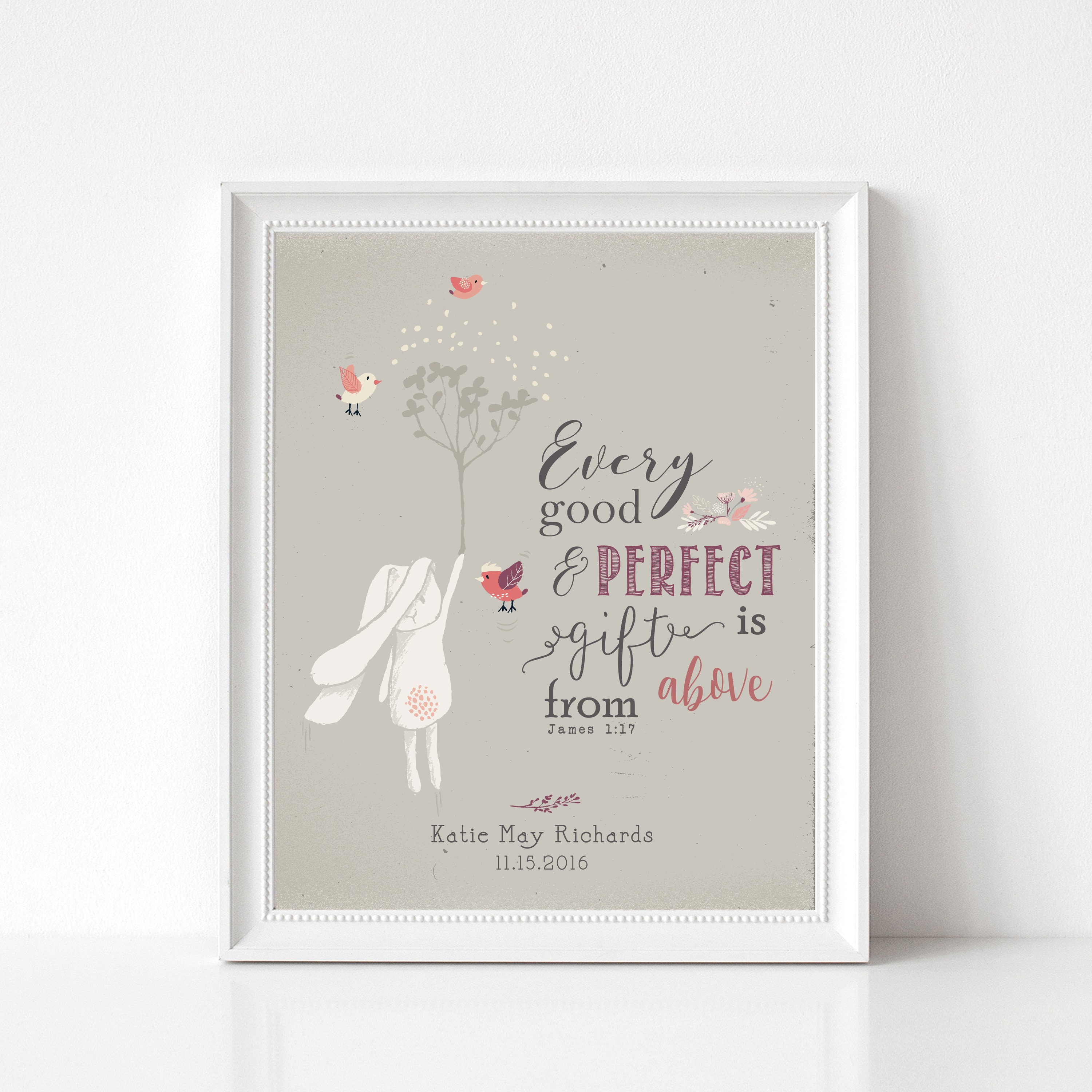 Scripture Print Bible Verse Wall Art Nursery Print Every Good and ...