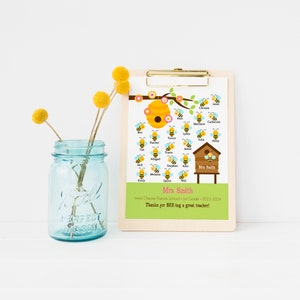 Bumble Bee Teacher Gift, Teacher Appreciation Sign, Custom Art Print ...