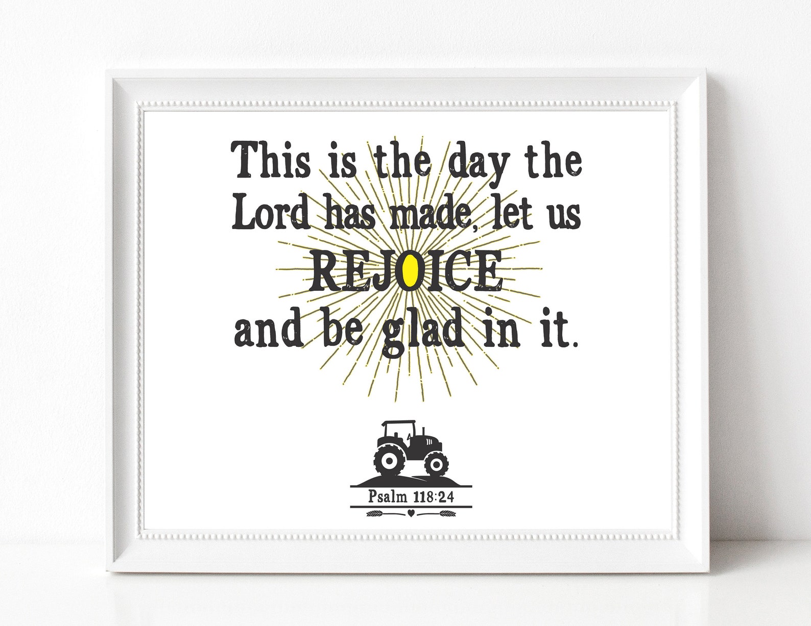 Kids Bible Verse Print Tractor and Farm Theme Scripture Art | Etsy
