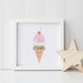 ICE CREAM Nursery Art Print and Hymn Art, Set of Two, Tis so Sweet to ...