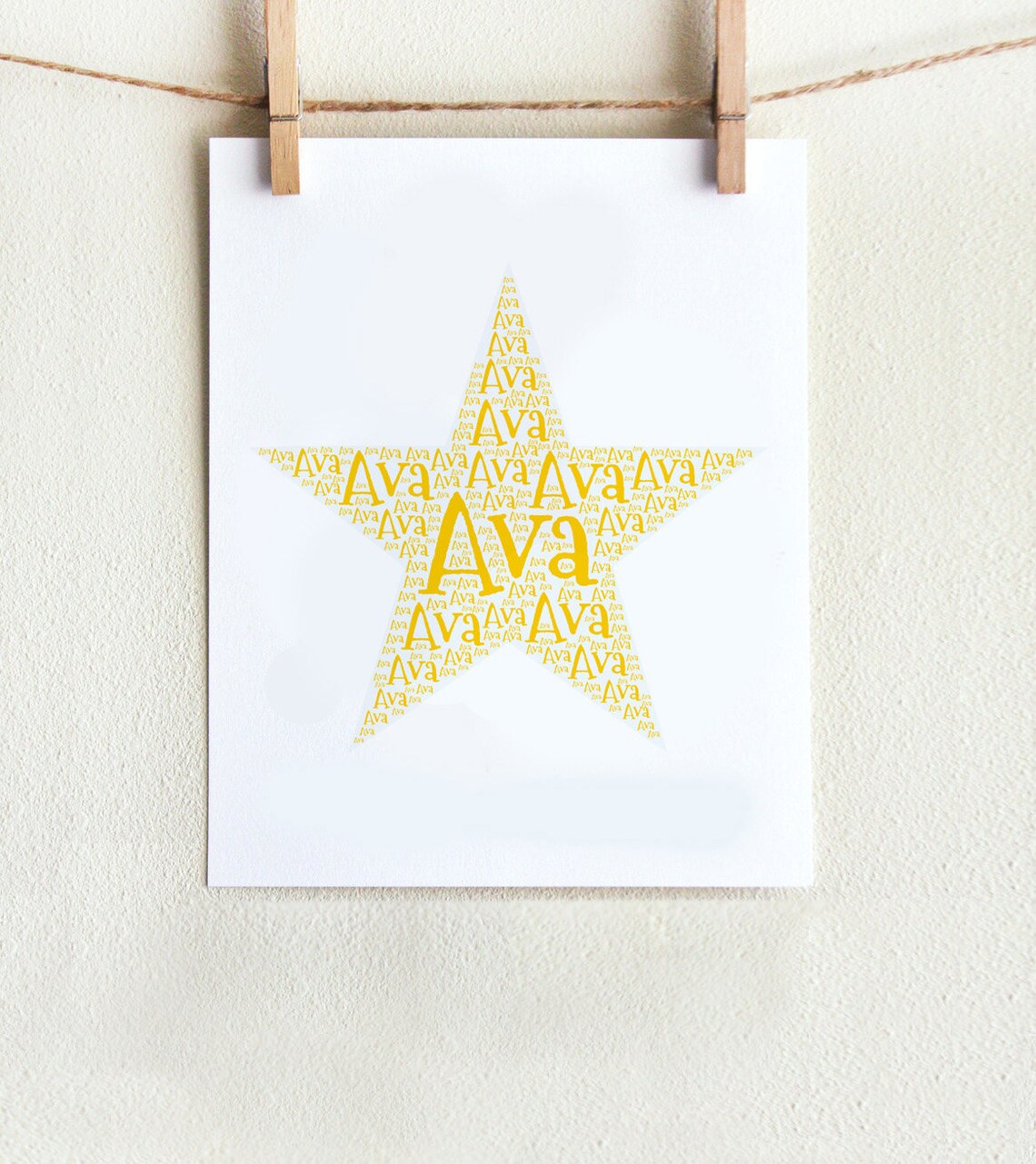 Custom STAR Nursery Art Print and Bible Verse Print SET of | Etsy