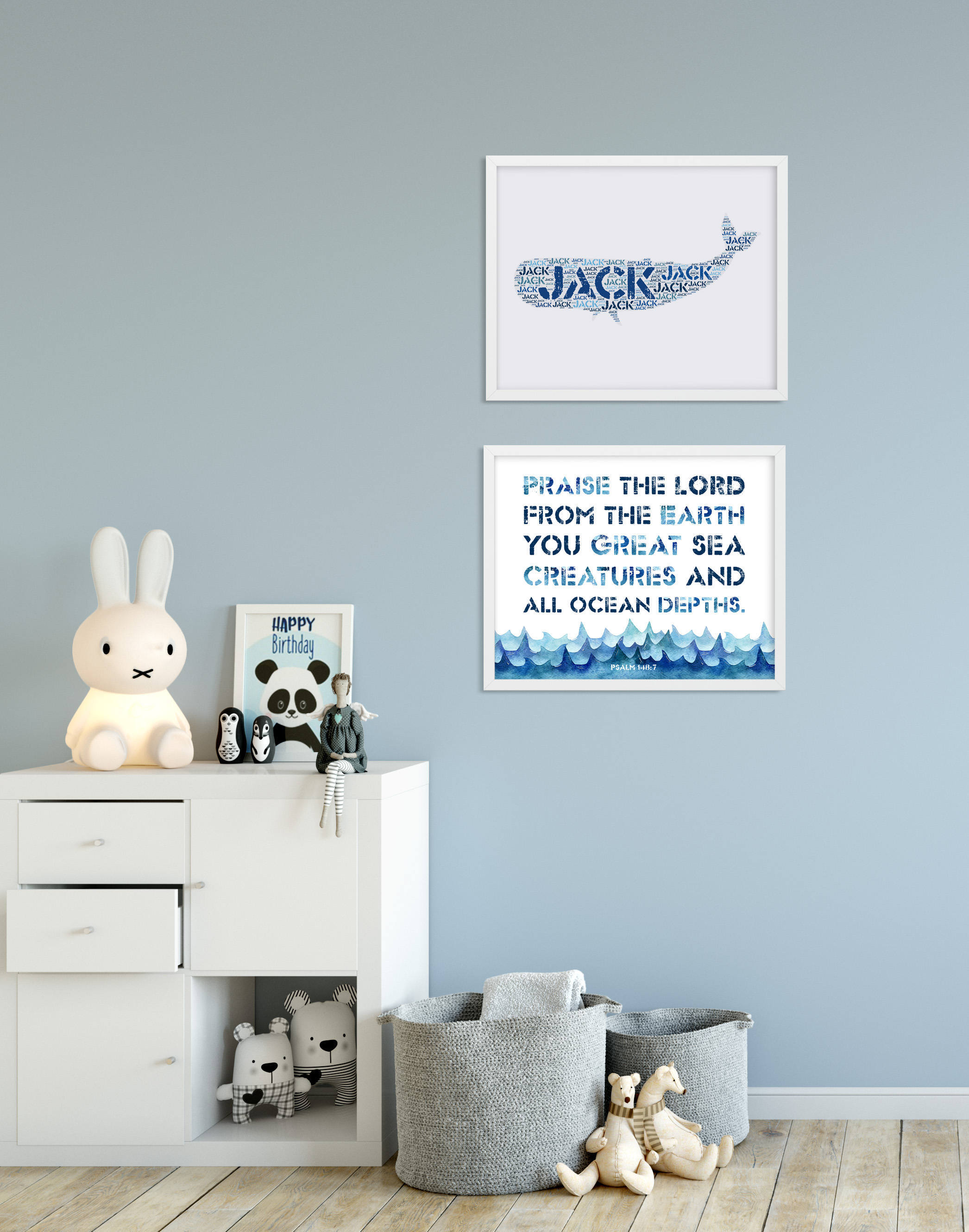 Kids Bible Verse Print Ocean Theme Scripture Art Nautical | Etsy