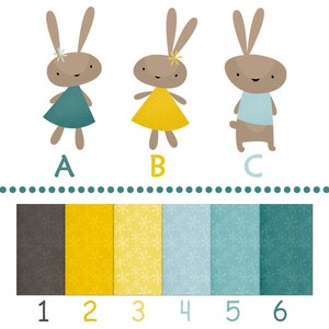 Rabbit Girls Nursery Wall Decor, Personalized Bunny Art Print, Custom ...