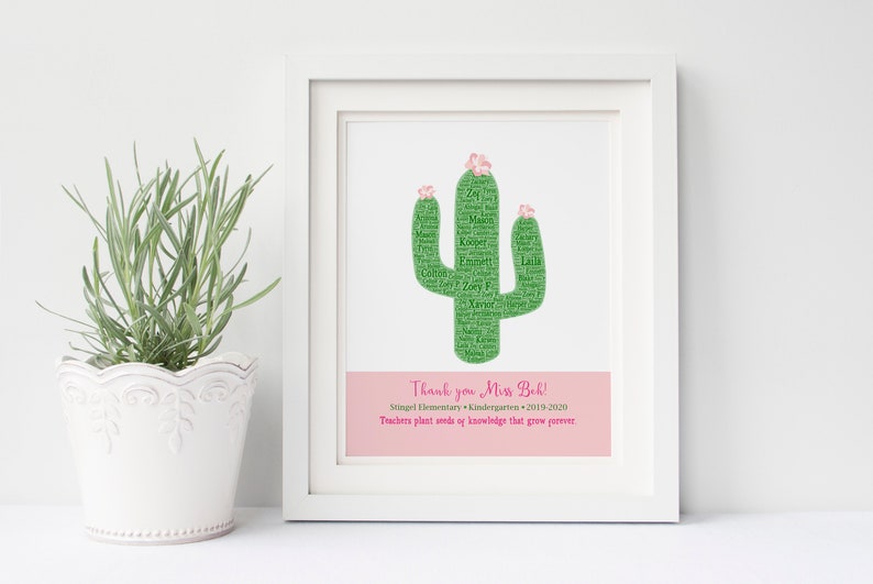 TEACHER Gifts Cactus Teacher Appreciation Gift Print - Etsy