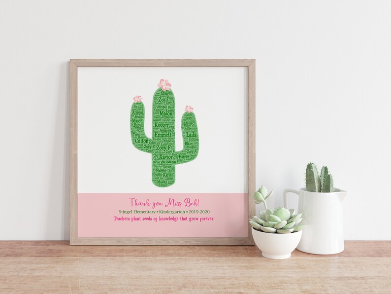 TEACHER Gifts Cactus Teacher Appreciation Gift Print - Etsy