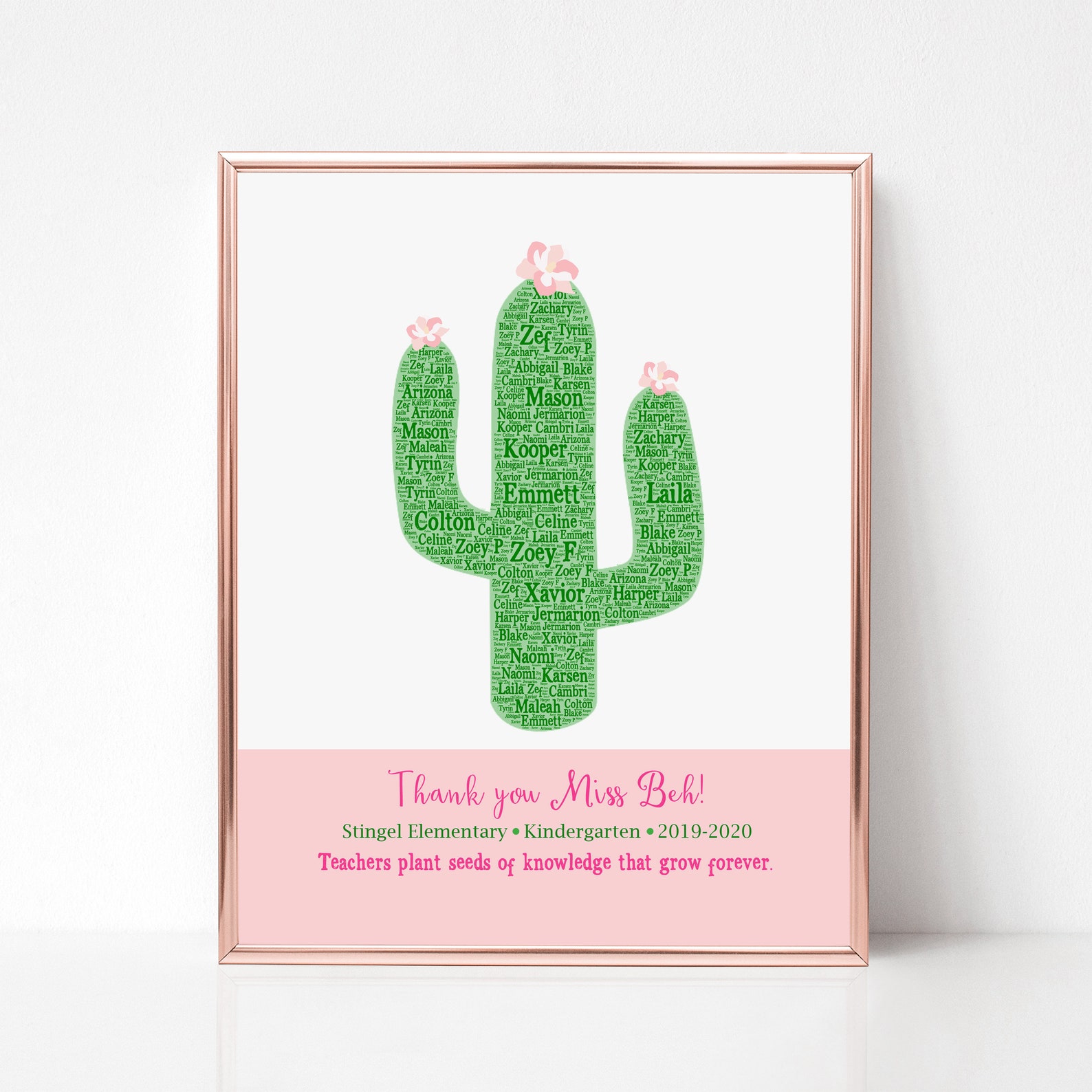 TEACHER Gifts Cactus Teacher Appreciation Gift Print - Etsy