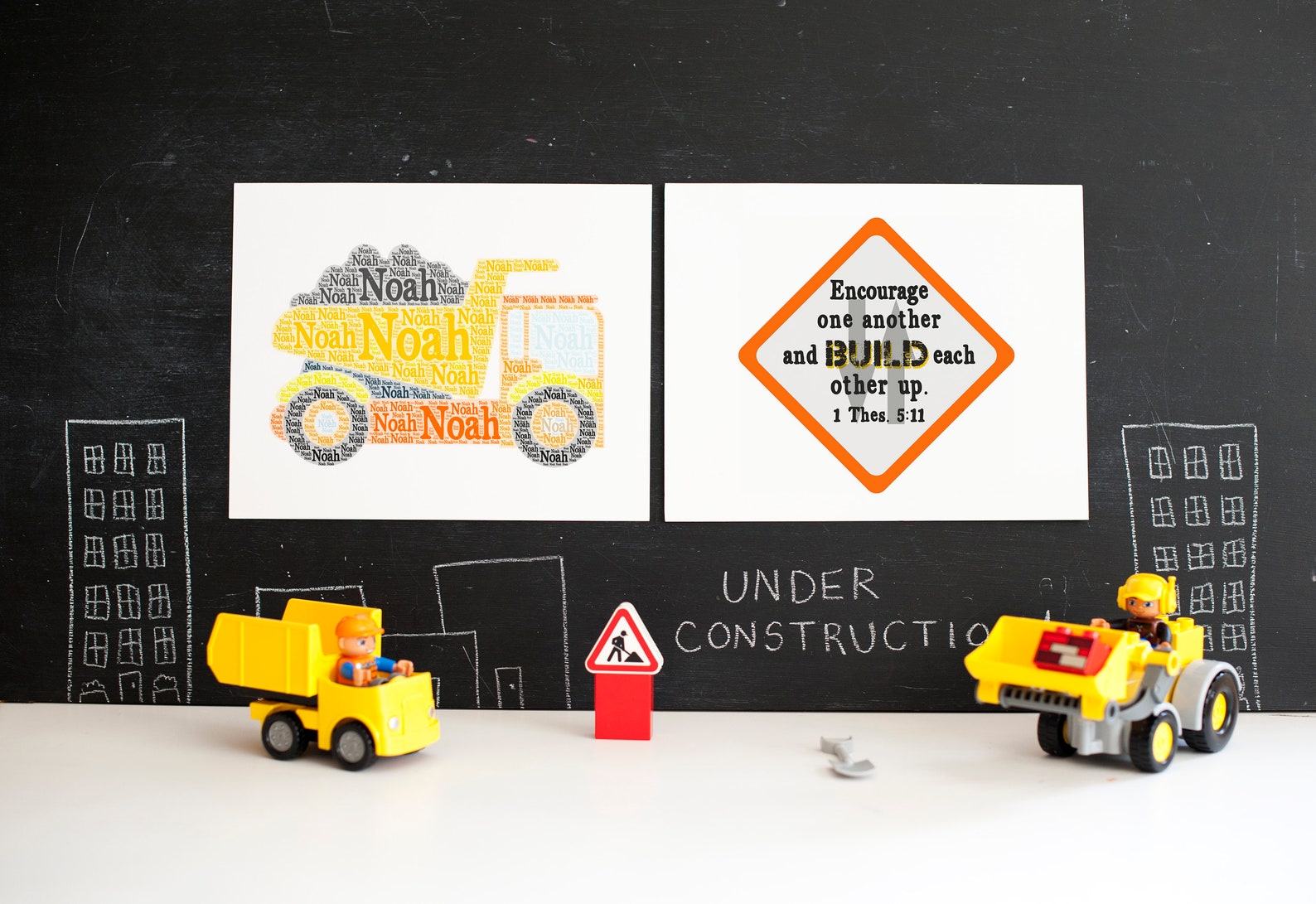 Custom Construction Truck Wall Decor Dump Truck Nursery Art - Etsy