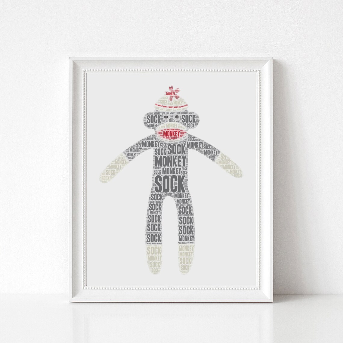 Custom Sock Monkey Nursery Art Print, Personalized Sock Monkey Nursery ...