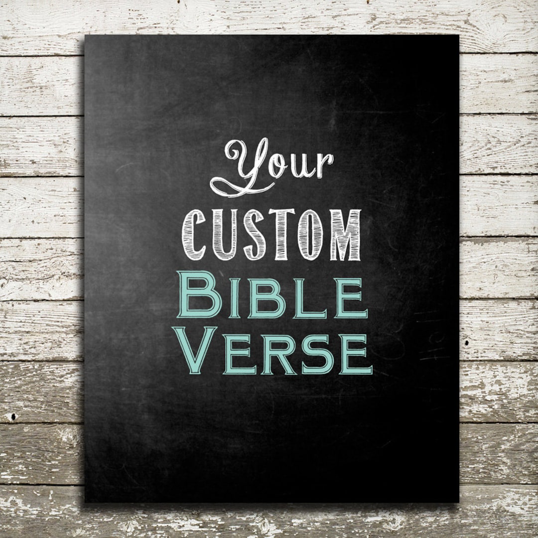 Custom Bible Verse Wall Art Print Christian Gift - Etsy